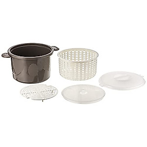 Prep Solutions by Progressive Microwaveable Rice and Pasta Cooker-17 Piece Set Includes Measuring Spoons and Cups, Rice Paddle, Steaming Insert, Pasta Measurer and Locking Lid-12 Cup Capacity BPA FREE