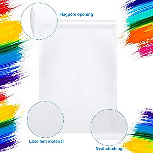 Blank Sublimation Garden Flag DIY Lawn Garden Flags Polyester Banners Flag for Indoor Outdoor Courtyard Decoration, 11.8 x 17.7 Inches (12)