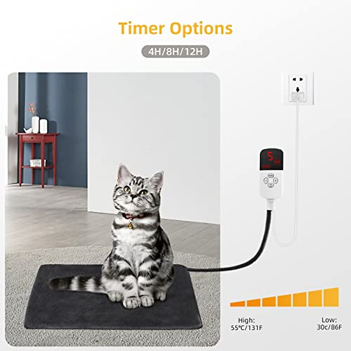 SoftGym Pet Heating Pad Dog Heating Pad Dog Cat Warming Pad Electric Heated Pad for Dogs and Cats Heating Pad Dogs Heated Mat for Dogs Indoor Warming Mat with Auto Power（S）