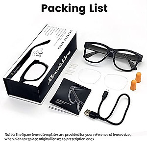 Bone Conduction Glasses with Open-Ear Headphones, Smart Glasses Dual Bluetooth Pairing, Blue Light Glasses Photochromic Lenses, IP6 Waterproof, Hand-Free Calls and Music, Gifts for Dad, Upgraded