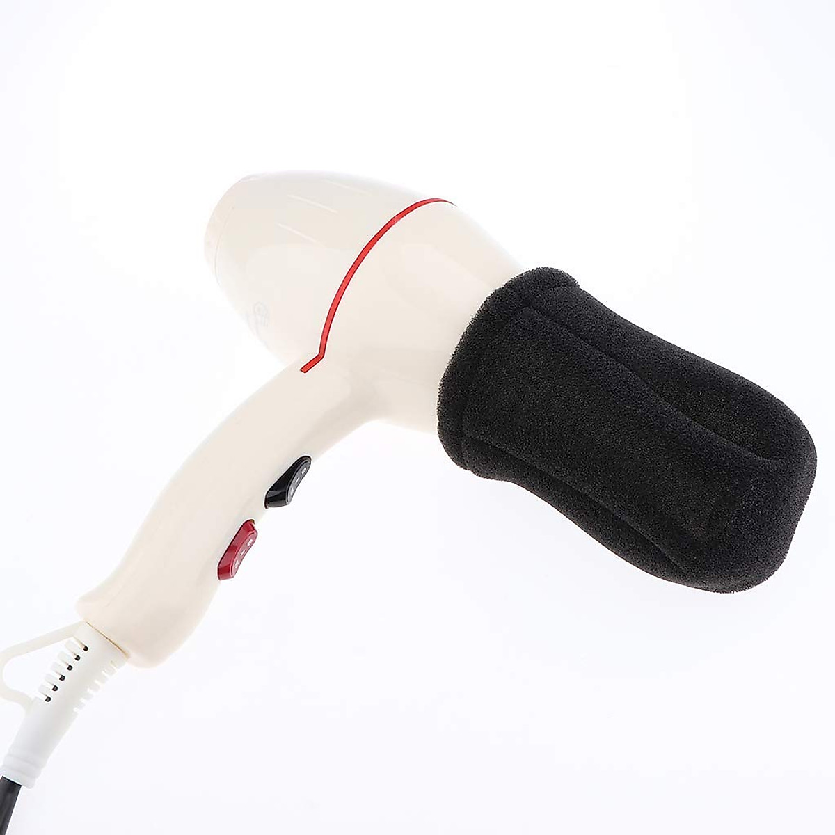 2 Pieces Hair Dryer Sock Diffuser Cover Prevents Heat Damage and Controls Frizz fit for Hairstyling Accessories Black A