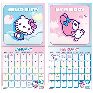 2024 Hello Kitty Mini Wall Calendar & Push Pins