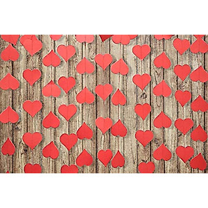 Red heart garland - Heart garland - Valentines day heart garland - Paper garland - Wedding decoration - Bridal shower
