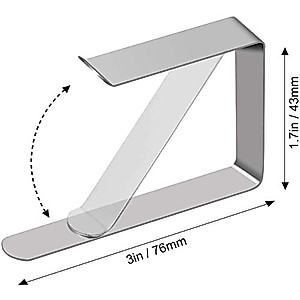 TriPole Tablecloth Clips 32 Pack Stainless Steel Table Cover Clamps Skirt Clips for Home Kitchen Restaurant Picnic Tables