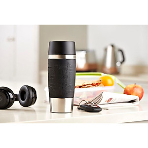 Emsa Vacuum mug "Travel Mug" 12.2 fl .oz. in black, Black