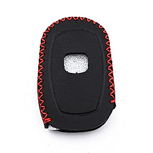 MJKEYAuto Black Leather 4 5 Buttons Remote Smart Key Fob Cover Case Chain for Honda Civic Hatchback Accord HR-V 2022 2023 (4 Buttons)