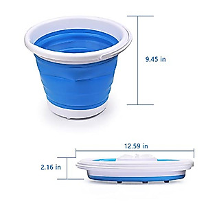 【Upgraded version】10L Mini Washing Machine, USB powered portable foldable ultrasonic turbo washer, Suitable for baby clothes/socks/underwear/bra, home/travel/apartment/dormitory automatic laundry tub