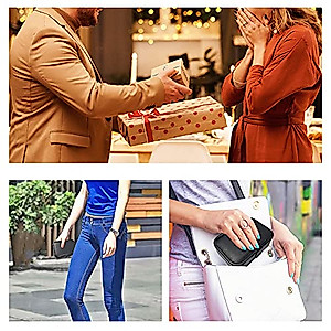 Travel Jewelry Box, PU Leather Small Jewelry Organizer for Women Girls, Double Layer Portable Mini Travel Case Display Storage Holder Boxes for Stud Earrings, Rings, Necklaces, Bracelets (Black)