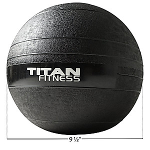Titan Fitness Rubber Slam Ball 15 lb. Spike Exercise Equipment Gym Weight