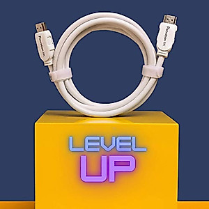 Pacroban 8K HDMI Cable (10ft) White,8K 60, 4K 120, and up to 10K Resolution, eARC,QFT, QMS, VRR,48Gbps Bandwidth, Dynamic HDR, HDCP 2.2 & 2.3, DTS:X, Dolby Atmos, Dynamic HDR, CL3 in-Wall Safe
