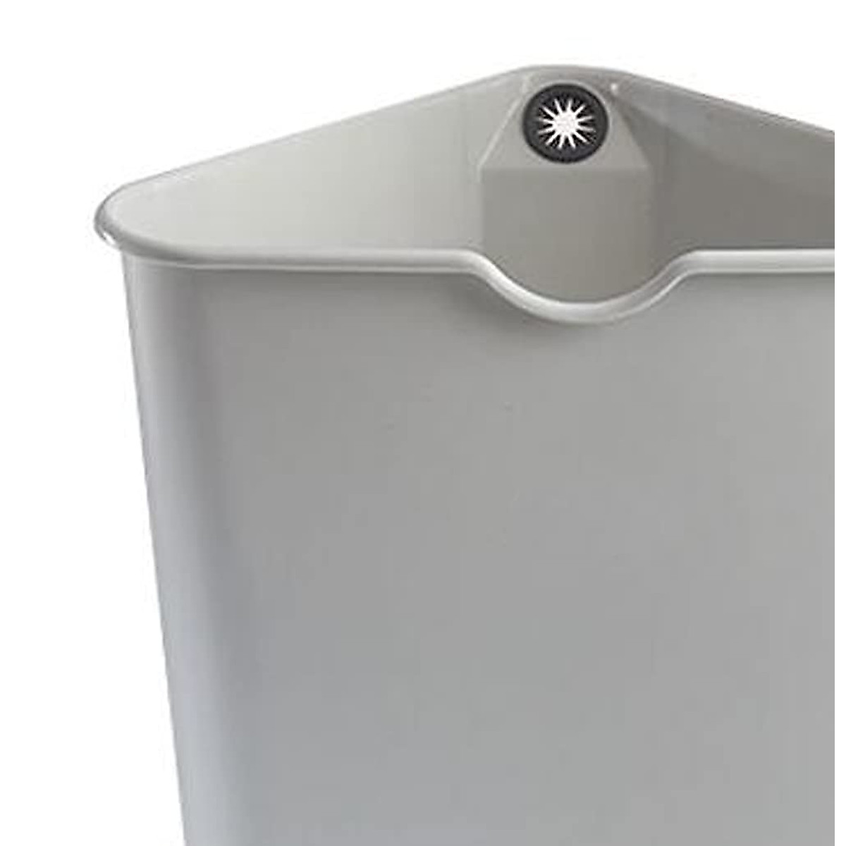 Happiness Decoration Plastic Triangle Garbage Can Without Lid Home Office Bathroom Trash Can Waste Paper Basket Wastebasket for Narrow Spaces Recycling Bins (White) …