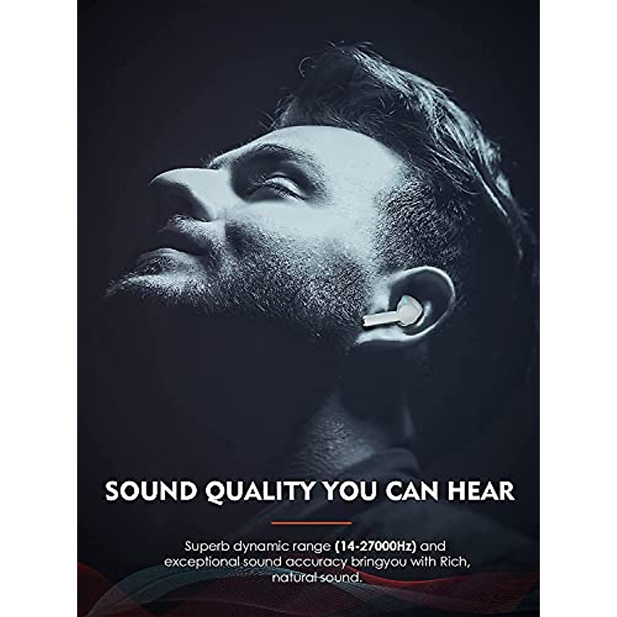 Hyeing Active Noise Cancelling True Wireless Earbuds,Bluetooth 5.2 in-Ear Headphones, Sweat Waterproof Hi-Fi Earphone,36H TV Gaming Headset with 4 HD ANC Microphones,for Smartphone Gifts Gym