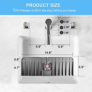 2Pack Silicone Faucet Handle Drip Catcher Tray, Hyjjlele Kitchen Guard Silicone Faucet Sink Handle Drip Catcher Mat, Bathroom Faucet Water Catcher Splash Guard, Drying Countertop Pad