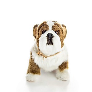 THE QUEEN'S TREASURES 18 Inch Doll Accessories, Officially Licensed Little House on The Prairie Jack The Bulldog, Comes with a Jute Rope Collar, Pet Companion Compatible for Use with American Girl