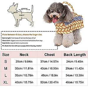 Basket Dog Costume Halloween Costumes for Small Medium Dogs, Dog Basket Costume Dog Halloween Costumes Pet Halloween Basket Costume for Halloween Christmas Birthday Party