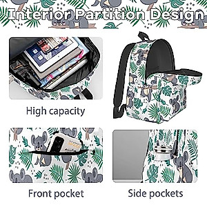 PARN Cute Koala Backpack For Women Men, 16.9 Inch Cute Koala Laptop Backpack College Bag Cute Travel Backpack