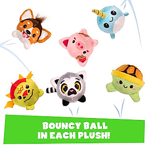Plush Crush - Series 5 - Puzzle Ball (3-Pack), Surprise Collectible Character Bouncy Ball Plush Toy, Blind Bag by Scentco
