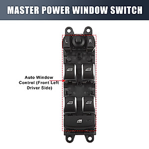 X AUTOHAUX 31415675 Car Master Power Window Switch Front Driver Side for Volvo S60 2011-2018 for Volvo XC60 2009-2017