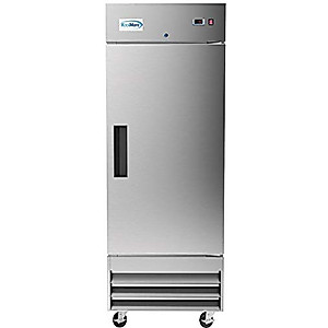 KoolMore 29" Stainless Steel Solid Door Commercial Reach-in Refrigerator Cooler - 19 cu. ft (RIR-1D-SS-19C)