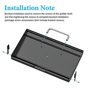 Outspark Hinged Lid for Blackstone 36 Inch Griddle Hard Cover Hood for Blackstone 1554 1818 1825 1836 1863 36'' Griddle with Grill Cover and Temperature Gauge Black