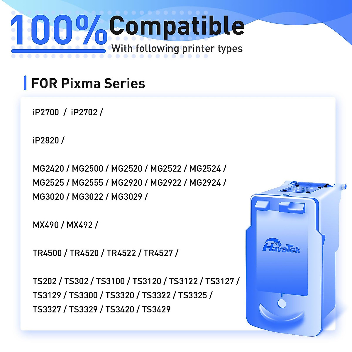 HavaTek Remanufactured Ink Cartridge Replacement for Canon PG-243 CL-244 PG-245XL CL-246XL (1 Black,1 Color) to Use with Canon Pixma TS3122 MX490 MX492 TR4522 TR4520 MG2522 MG2922 MG2520 Printer