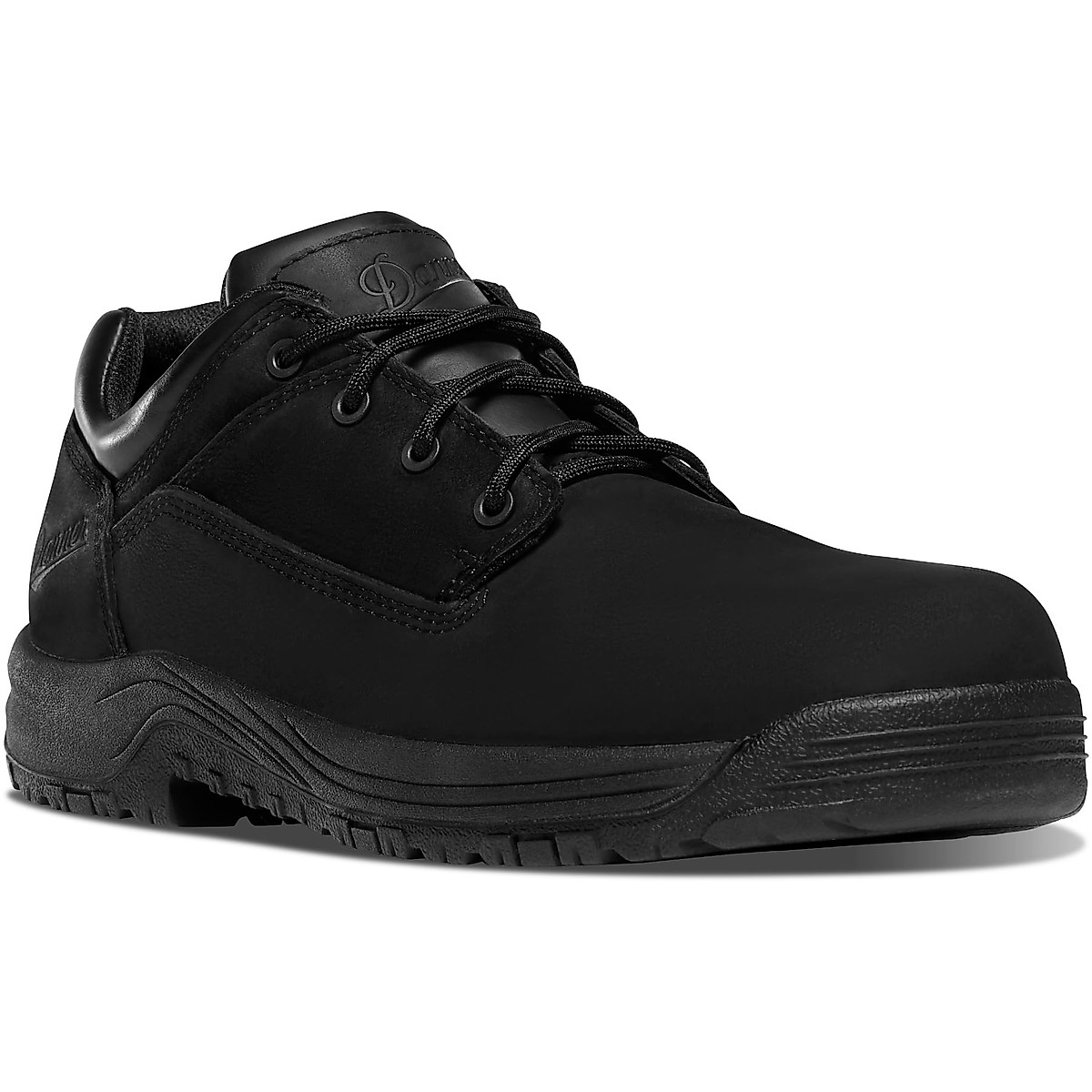 Danner 3" Caliper Aluminum Toe Work Boots for Men - Low-Top Full-Grain Leather Upper with Safety Toe, Comfort Cushioning, and Traction Heel Outsole, Black Hot - 12 EE