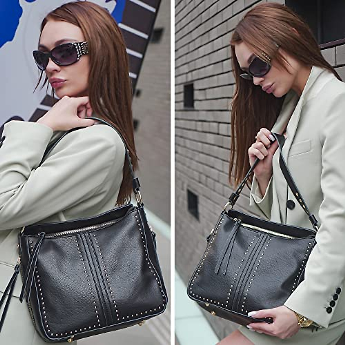 Montana West Purses For Women Black Crossbody Purse Shoulder Bag Leather Handbag Hobo Bags for Women MBB-MWC-1001S-BK