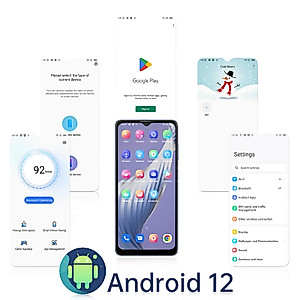 Blackview A53 Unlock Phone, 7GB+32GB/SD 128GB Expandable Android Phones, Android 12 Cellphone, Triple SIM Card Slots, 5080mAh Battery, 6.517 inches Smart Phone HD+ Screen, Face ID t Mobile Phone
