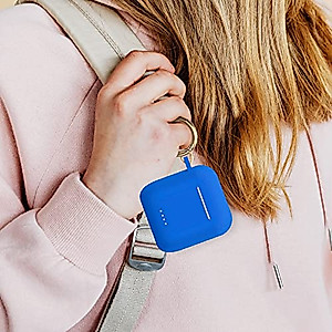 MOLOVA Protective Silicone Case Compatible with Tozo t6, Front LED Visible, Premium Accessory Shockproof tozo t6 Case Cover with Keychain. (Blue)