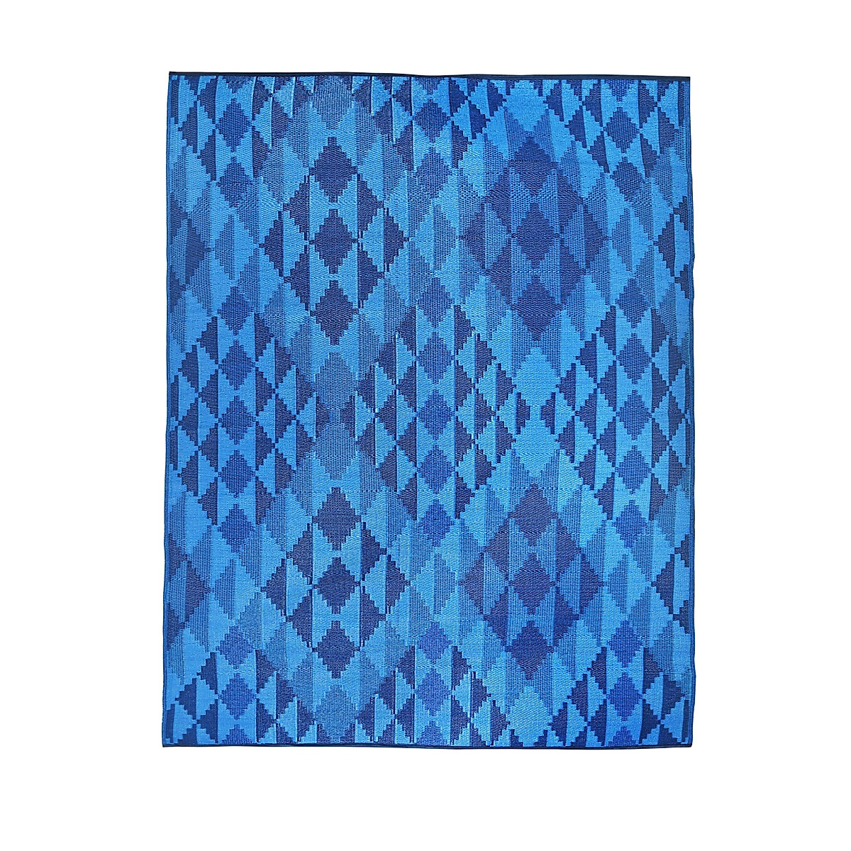 ERBANICA Premium Extra Large Quick Dry Reversible Outdoor Plastic Rug for RV, Camping, Beach, Picnic, Patio, Pool Side 8'x10' (Blue Diamond)