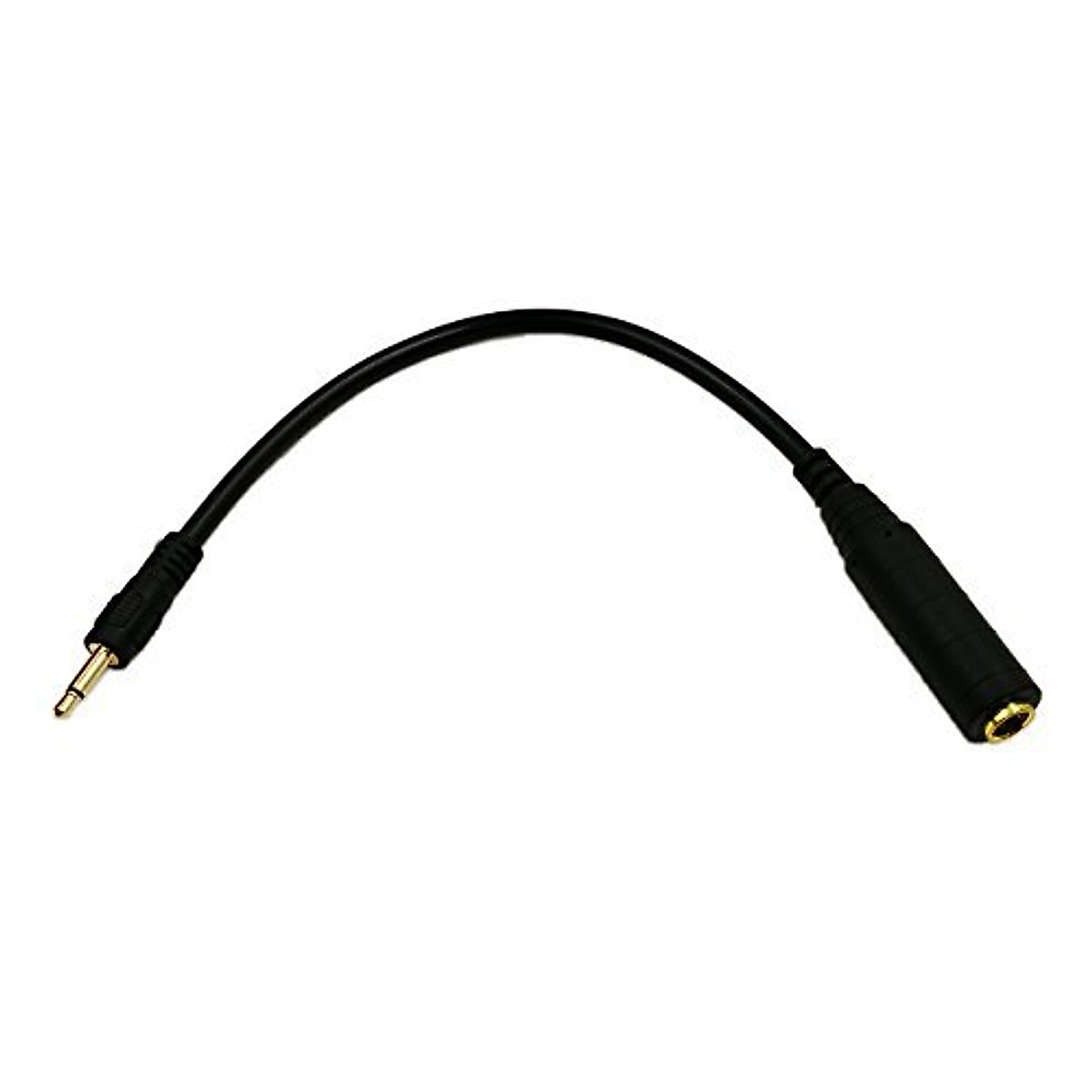 zdyCGTime CGTime Golden Plated 3.5mm Mono 1/8 inch Audio Male to 6.35mm 1/4 inch Female Jack Converter Cable Cord Adapter (25CM/10Inch)