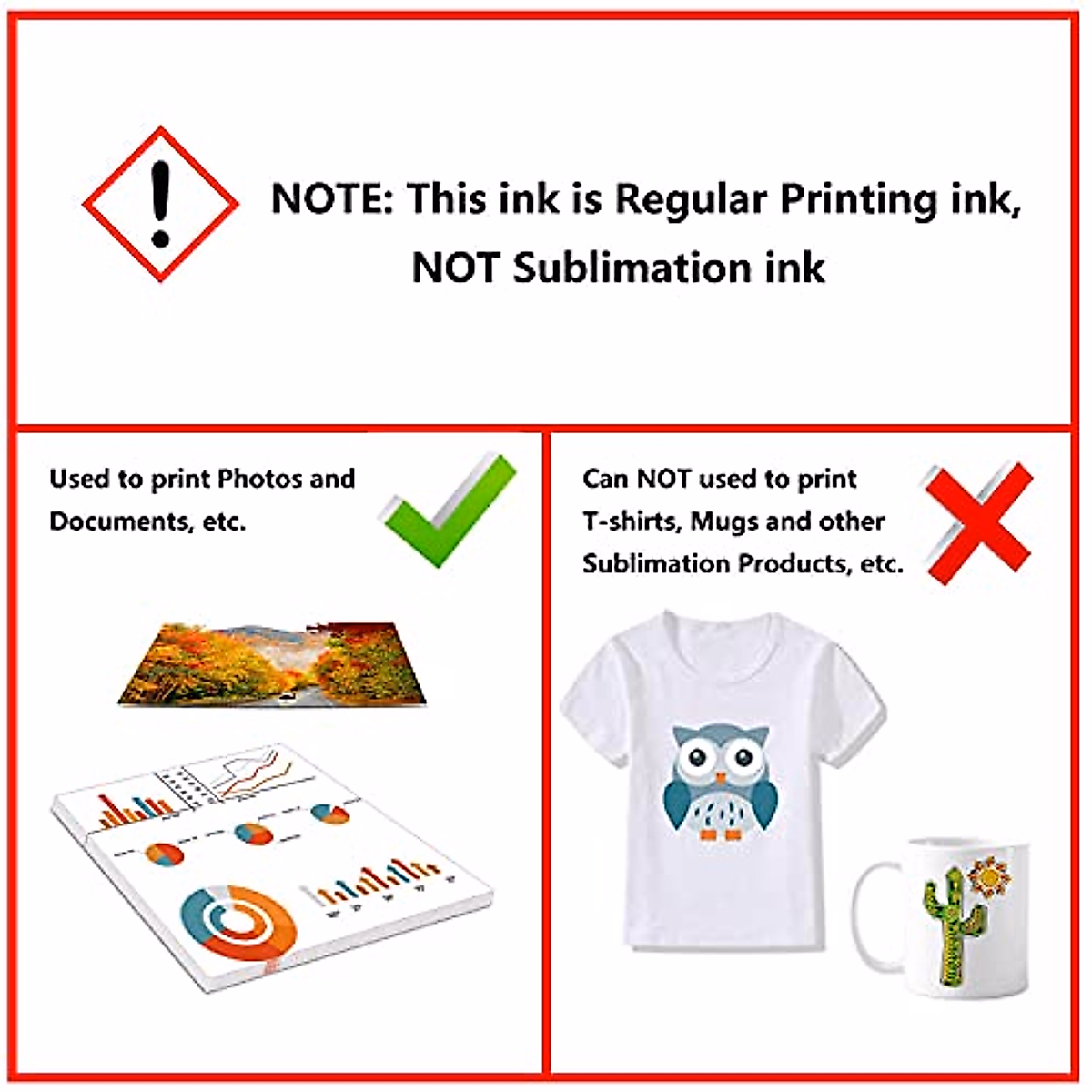 CoYlBod Regular Refill Ink for T254 T252XL120-BCS, T252XL220, T252XL320, T252XL420 Workforce WF-7710 WF-7720 WF-7210 WF-3630 WF-7620 WF-7610 WF-3640 WF-3620 for Refillable Cartridges or CISS