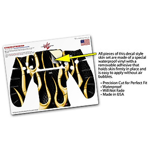 WraptorSkinz Skin Wrap compatible with Sony PS5 DualSense Controller Metal Flames Yellow (CONTROLLER NOT INCLUDED)