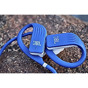 JBL ENDURANCE JUMP- Wireless heaphones, bluetooth sport earphones with microphone, Waterproof, up to 8 hours battery, charging case and quick charge, works with Android and Apple iOS (blue)