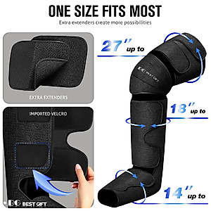 Gifts for Dad Mom Men Women Christmas Mother Day Father Day, Air Compression Massager with Heat for Foot,Leg,Calf,Thigh and Knee, Helpful for Vericose Veins, Muscle Fatigue, Cramps, Swelling and Edema