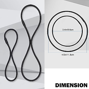 Boseen Universal Elastic Bands Replacement, Anti-aging Rubber Ring for Microphone Shock Mount Holder Clamp Clip, Set of 4 (Black)