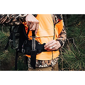 Buck Knives 119 Special Fixed Blade Hunting Knife, 6" 420HC Blade, Black Phenolic Handle with Leather Sheath