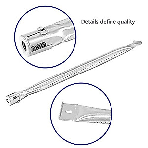 Plowo Stainless Steel Burner Tube Replacement for Kenmore Gas Grill Models 146.23674310, 146.23675310, 640-05057350-0, 640-05057351-8, Outdoor Gourmet FSODBG1200, FSODBG1202, FSODBG1204, 18", 4-Pack