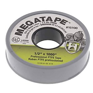 PTFE MEGATAPE, 1/2" x 1000" (Grey)