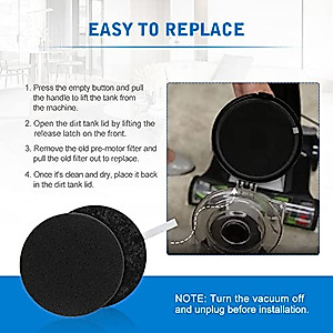 LANMU Replacement Filters and Belts for Bissell Models 2252, 2190, 2191, 2191U, 2254, 2256, 2259, 2260, 1700, 3534 CleanView Swivel Rewind Pet Powerlifter/PowerForce Helix Turbo Vacuum Cleaner