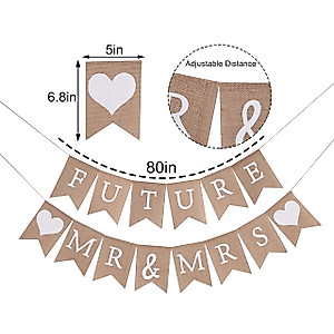 Future Mr&Mrs Burlap Banner - Future Mr&Mrs Couples Shower Decor,Bridal Shower Decorations ,Engagement Banner , Best Bridal Wedding Supplies
