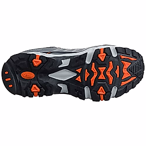 Fila mens Memory at Peak Composite Toe Trail Running Food Service Shoe, Castlerock/Black/Vibrant Orange, 10.5 US