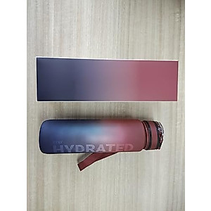 Sahara Sailor Water Bottles, 25oz Motivational Sports Water Bottle with Time Marker - Times to Drink - Tritan, BPA Free, Wide Mouth Leakproof, Fast Flow Technology with Clean Brush (1 Bottle)