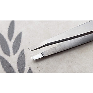 Bianco Instruments Slant and Micro Slant Tweezer Bundle - Made in USA Stainless Steel - Expertly Honed for a Professional Grip on Even the Most Stubborn Hairs - 2mm and 3.5mm Tips