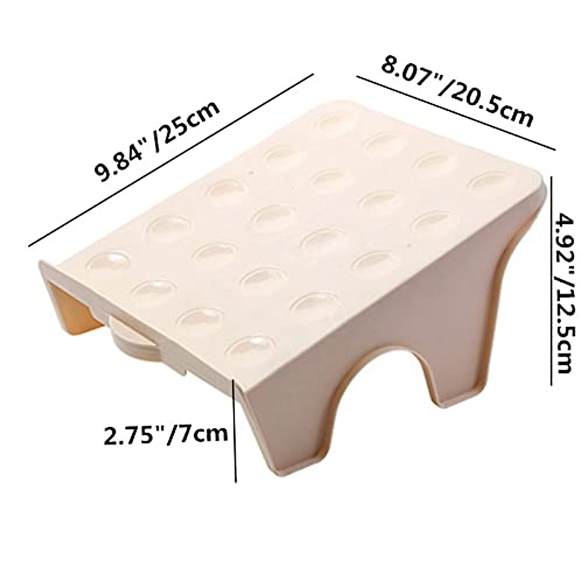 ASkinds 6 Pack Shoe Stacker Slots Space Saver, Double Layer Stack Shoe Racks, Increase Space by 200% Shoe Stackers for Home Closet Organization(Apricot)