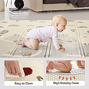 UANLAUO Baby Playpen, Baby Playard, Baby Play Yard, Large Play Pens for Babies and Toddlers, BPA-Free, Non-Toxic, Safe No Gaps (Gray, 59x71inch（with mat)