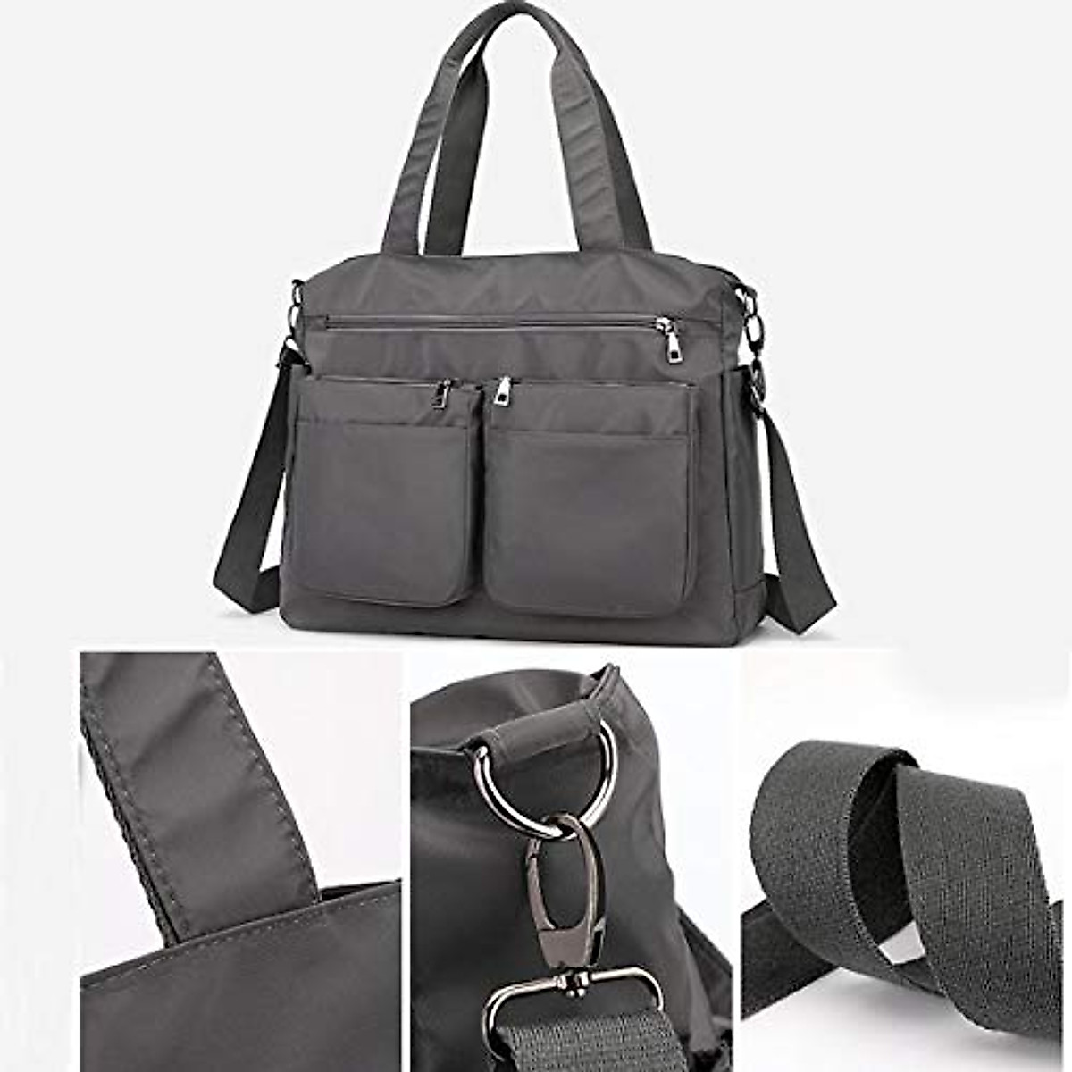 Crossbody Bags for Women, Nylon Purse with Multi Pockets Large Shoulder Bags Handbags for Travel & Work & Daily Use -Wine red