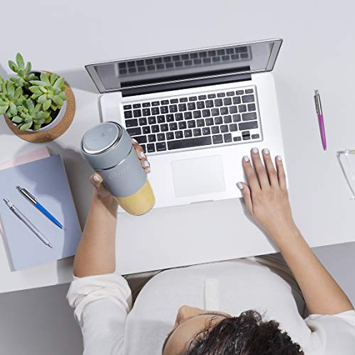 Oster Blend Active Portable Blender with Drinking Lid, USB Chargeable Personal Blender, Gray