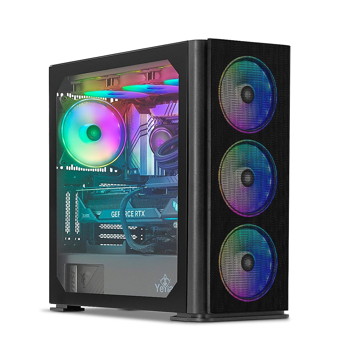YEYIAN Gaming PC ODACHI - Intel Core i9 13900KF, GeForce RTX 4070 Ti (>3090) Gaming Desktop Computer, 1TB NVMe SSD, 32GB DDR5 5600MHz, Intel Z790, 360mm Liquid Cooled, 850W Gold PSU, Win 11, USB-C 3.2