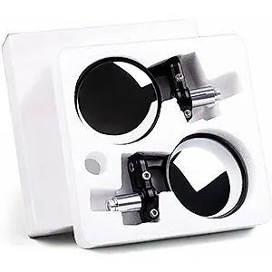 Universal Black 3" Round 7/8" Handle Bar End Rearview Convex Mirrors Inceased Vision Side for For Harley Davidson Honda Indian Kawasaki Suzuki Triumph and Yamaha